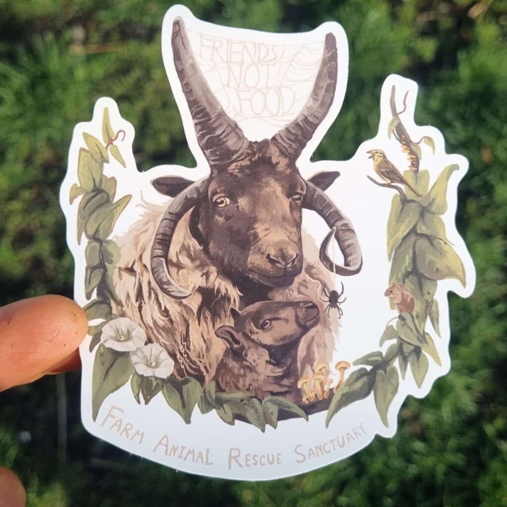 Friends Not Food Sticker – Farm Animal Rescue Sanctuary